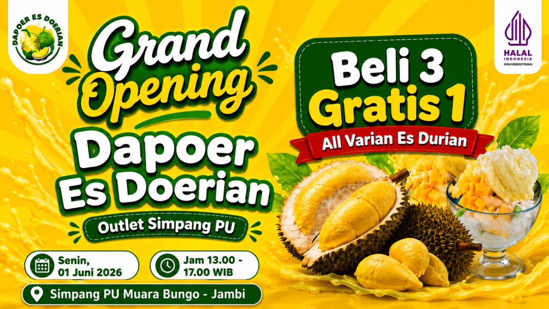 Dapoer Es Doerian Buka Cabang Kedua di Simpang PU, Ada Promo Beli 3 ...